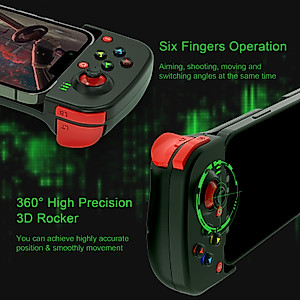 Joso Wireless Game Controller for iOS, Android, PC, Bluetooth Gamepad Joysticks for iPhone13/12/11/X, iPad Mini/Air/Pro, Mac, MacBook, Tablets, Samsung Galaxy, Steam, COD Mobile, Apex - Direct Play