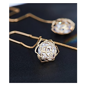 14K Gold Rose Flower Dangle Earring For Women Tassel Threading Long Chain Earrings For Women Drop Earrings For Bridesmaid