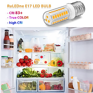 RuLEDne E17 LED Bulb Dimmable,4W Microwave Oven Bulb,Warm White 3000K,40W Incandescent Equivalent,Fit for Over Stove Appliance,4 Pack