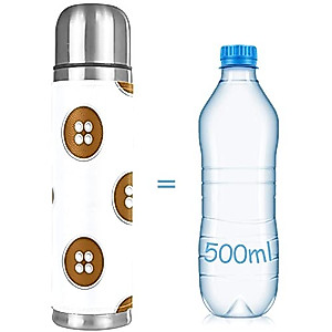 Stainless Steel Leather Vacuum Insulated Mug Christmas Cookies Thermos Water Bottle for Hot and Cold Drinks Kids Adults 16 Oz