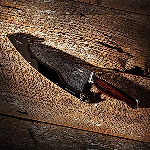 PERLINGSTONE Momentum Collection Chef Knife 8 Inch - Ultra Sharp Chef Knife with AUS10 Japanese Steel Blade - Professional Kitchen Knife - Desert Ironwood Handle - Chefs Knife Includes Sheath