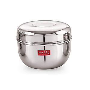 HAZEL Stainless Steel Container Set - 650 Ml, 3 Pieces, Silver