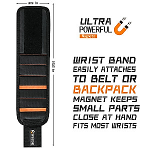 EWPJDK Magnetic Wristband for Holding Screws, Drilling Bits, Nails, Stocking Stuffers Gifts for Men Father's Day Gift Christmas Gifts for Dad Birthday Gifts for Men Dad Gadget Gifts for Husband