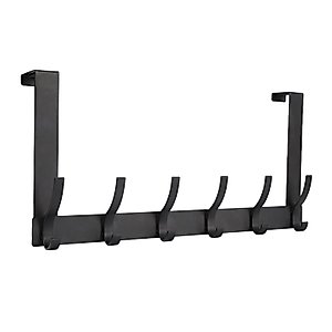 Optish Over The Door Hooks, Door Hanger Hooks, Over The Door Towel Racks for Bathroom with 12 Coat Hooks for Hanging Clothes Coats Towels, Fits 1-3/4" Thick Door