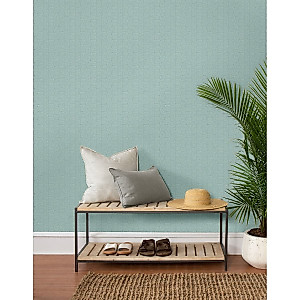 Seabrook Designs Seagrass Weave Embossed Vinyl Unpasted Wallpaper Ebony