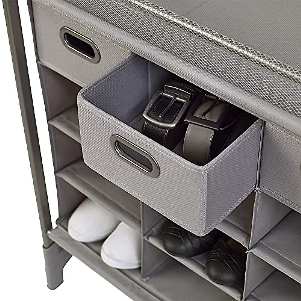 neatfreak 16 Cube Storage Organizer 4-Tier Stackable Shoe Organizer For Closet Organization - Free Standing Cube Shoe Rack With Drawers - 35.2 x 13 x 32.6 in