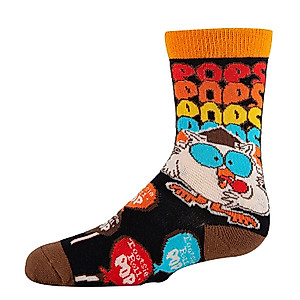 Kids Tootsie POP Candy Novelty Crazy Crew Socks, Silly Funny Cotton Dress Socks for Boys & Girls