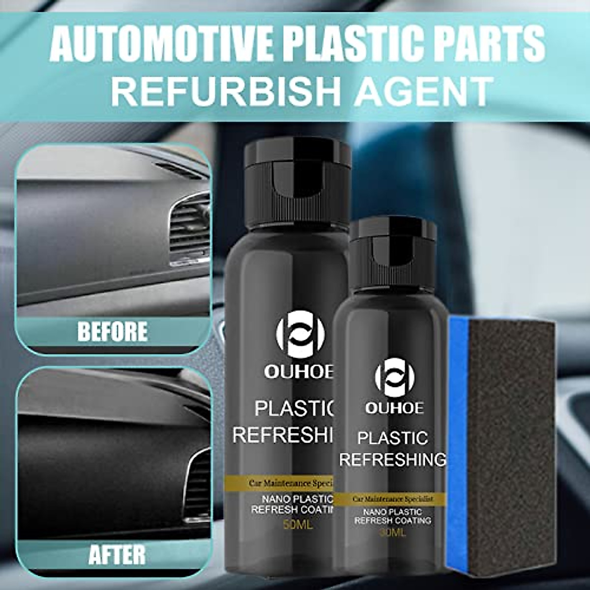 Eishi Automotive Interior Cleaning Agent Car Parts Refurbish Agent Multi-Functional Car Cleaning Retreading Plastic Revitalizing Coating for Car