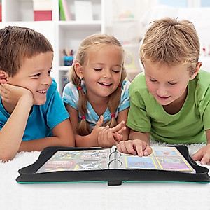 400 Pockets TONESPAC Card Binder Carrying Holder Compatible with Trading Cards Binder, Coupon Organizer Baseball Card Sleeves, Sports Cards (Teal)