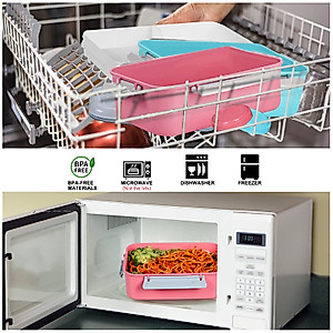 shopwithgreen 3 Pack Salad Food Storage Container + 8 Pack Bento Lunch Box, Food Prep Storage Containers with Lids, Reusable Microwave and Dishwasher Safe for School Work Travel Camp, BPA Free