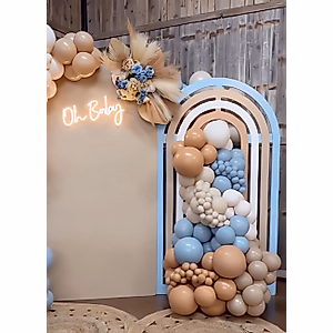 GDSTARS Dusty Baby Blue Balloon Arch Garland Kit 149Pcs Baby Blue Sand Dusty Balloons for Men Boy Baby Shower Bridal Shower Birthday Party Decorations