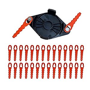 CDIYTOOL 31 Pcs AF-100 Weed Eater Bladed Head Double Serrated Grass String Trimmer Head Blades Replace Plastic Cutter Blades Compatible with Black De-cker GH900 GH600 LST522 LCC140 String Trimmer
