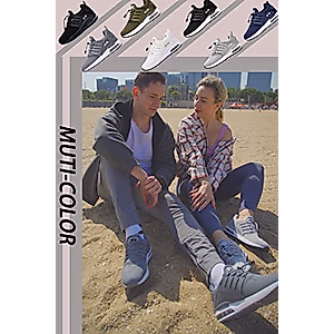 BOGOVER Men's Walking Shoes Non Slip Running Tennis Shoes Breathable Lightweight Air Cushion Sneakers for Tennis Gym Jogging (Dark Grey, 6)