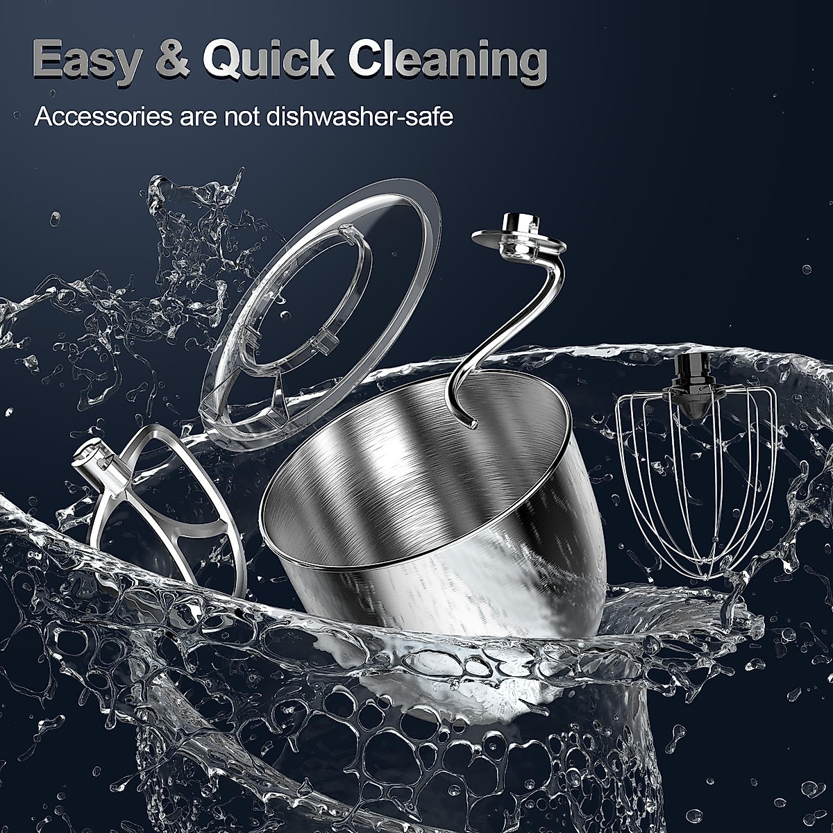 Honinst Stand Mixer, 6.5QT 10-Speed Tilt-Head Electric Stand Mixer, 3-In-1 Kitchen Mixer with Bowl, Dough Hook, Whisk and Beater, Food Mixer for Baking, Cake and Most Home Cooks, Red