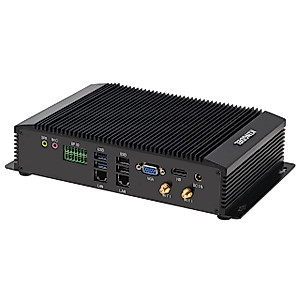 KINGDEL i5 8th Gen. CPU Desktop Computer, Office Computer with 8GB RAM, 128GB SSD, 6xCOM, 4xUSB 3.0, 4xUSB 2.0, 2xLAN, GPIO, HD Port, VGA, Fanless
