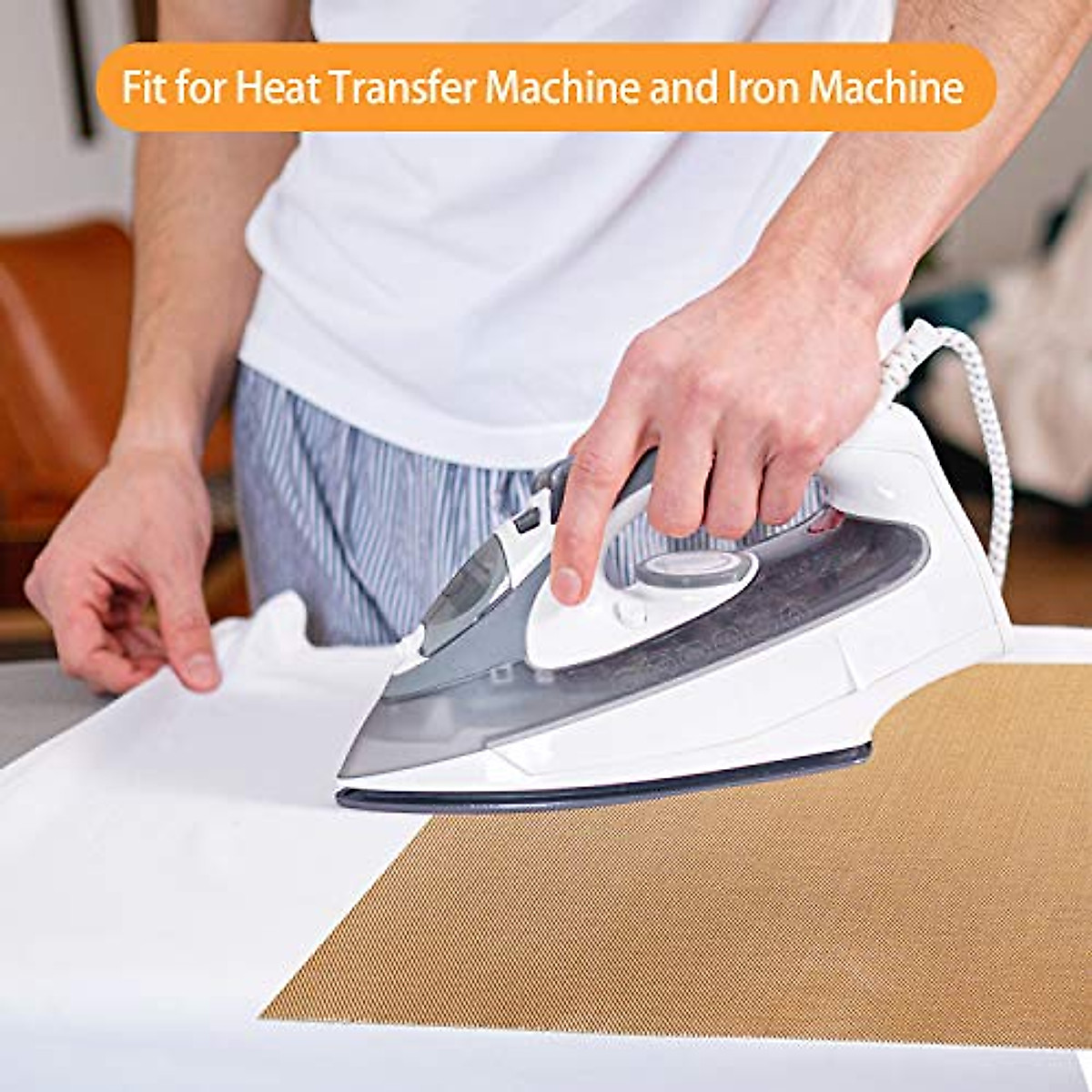 Teflon Sheet for Heat Press Transfer Sheet 18 Pack Non Stick 12"x16" Heat Transfer Paper Heat Resistant Craft Mat