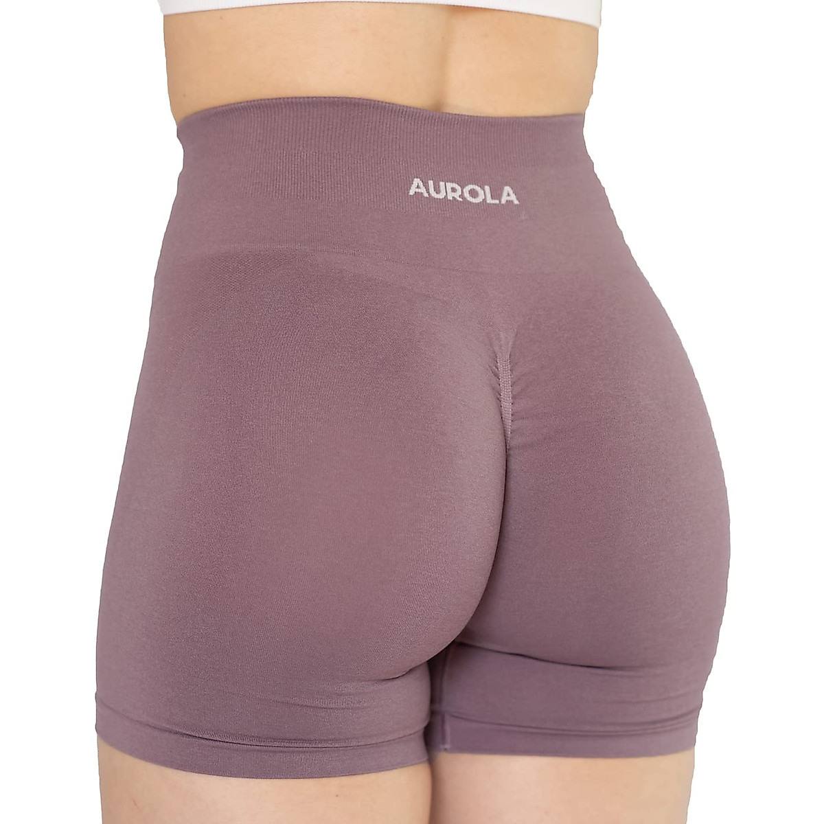 AUROLA Intensify Workout Shorts for Women Seamless Scrunch Short Gym Yoga Running Sport Active Exercise Fitness Shorts Old Rose