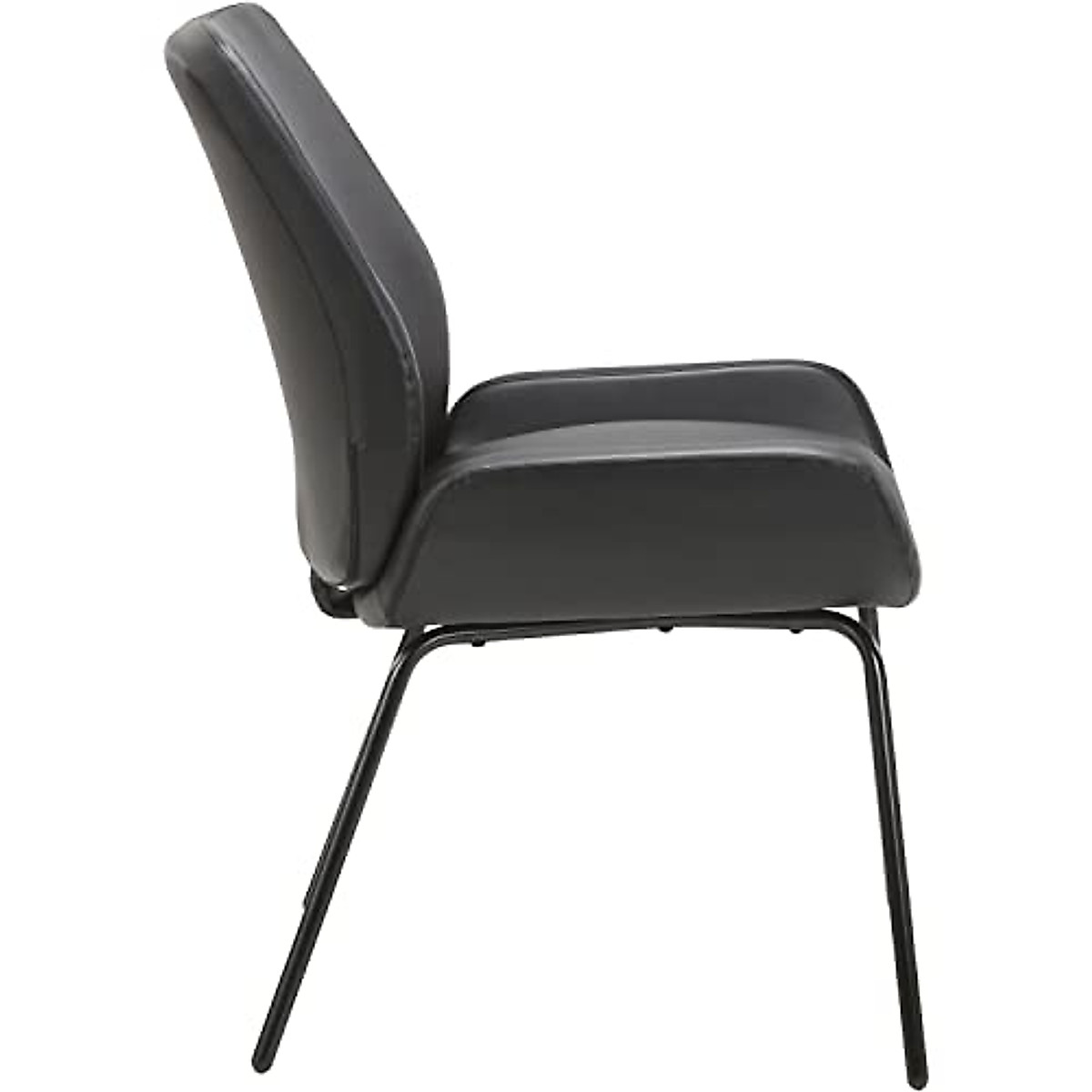 Lorell U Shaped Guest Chair, Black