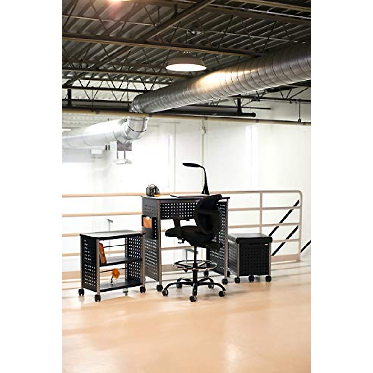 Safco Products Vue Heavy Duty Stool 3394BL; Rated for 24/7 Use; Holdsup To 350 lbs 4 Smooth Rolling Durable Wheels