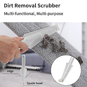 CQT Commercial Flat Microfiber Floor Mop Cleaning System 20" Inch Wet Dry and Dust Hardwood with 4 Washable Pads Cleaner for Laminate Tile Stainless Steel Handle and Extension (PT15 New)