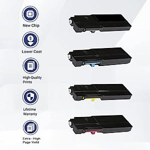 Ampro Reengineered OEM Toner Cartridge - for Xerox VersaLink C405 C400 C400D C400DN MFP C405DN C405N C405 - | 106R03524 106R03525 106R03526 106R03527 - Extra High Yield (4 Pack)