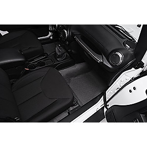 Bedrug - Jeep Bedtred | 2007 - 2010 Jeep Wrangler JK UNLTD 4 Door, Front Floor Liners (Includes Heat Shields) | Grey - 4 pc. | BTJK07F4