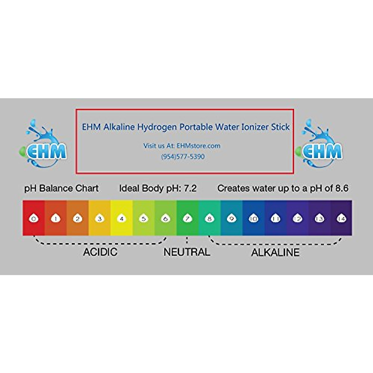 Alkaline pH Water Filter Stick Small Portable Hydrogen Mineral Purifier Tourmaline, Germanium, Maifanshi Stones – Naturally Increases pH Levels & Decreases ORP