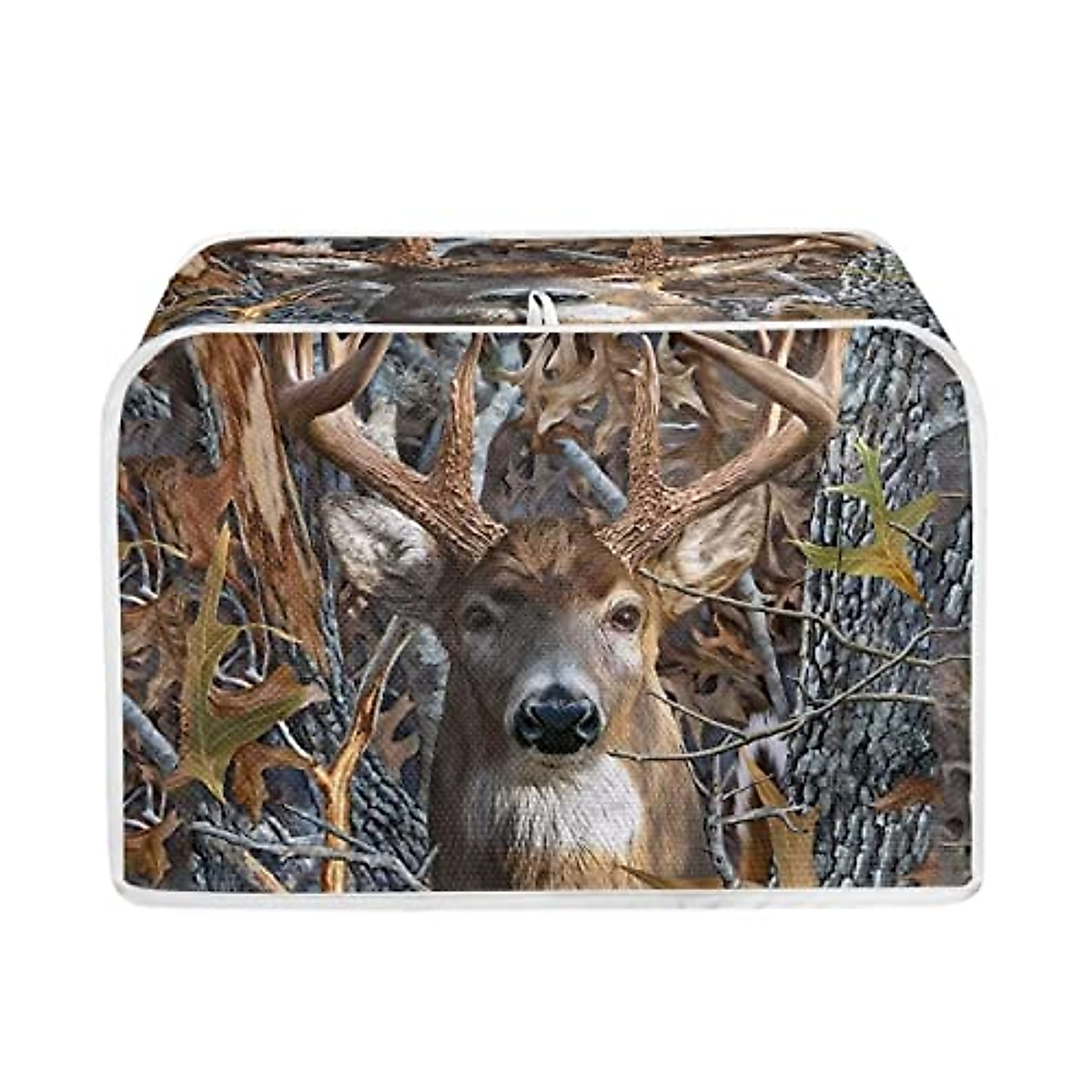 DISNIMO Hunting Forest Deer 2-Slice Toaster Cover, Bread Maker Oven Cover Kitchen Small Appliance Cover, Universal Size Microwave Oven Dustproof Cover Women Gift