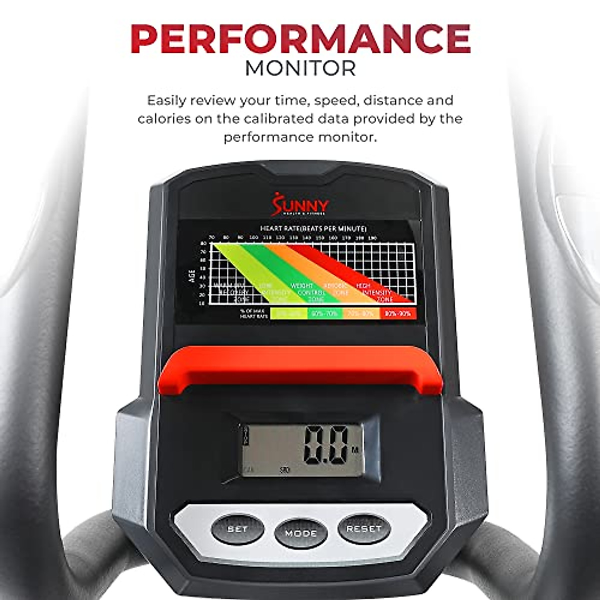 Sunny Health & Fitness Endurance Full Body Smart Magnetic Resistance Elliptical Machine with Digital Performance Monitor, Low Impact Exercise, Pulse Sensors, and Bluetooth SunnyFit App – SF-E321003
