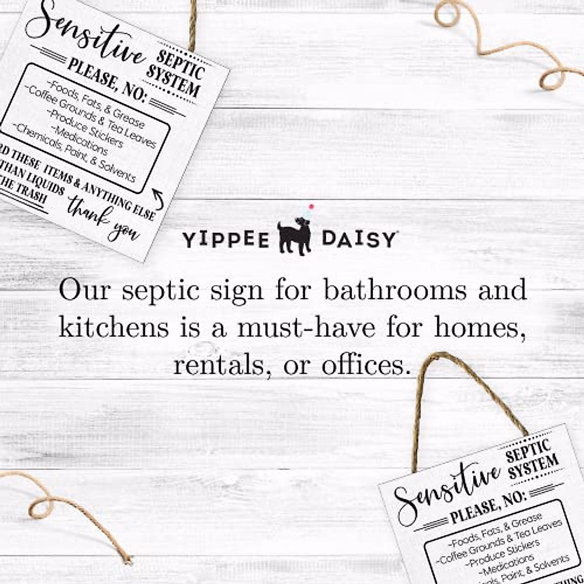 Sensitive Septic System Sign Great for Kitchen Sink Rental House Garage Cafe Bar Decor Sign Modern Farmhouse Decor Cute Wall Art Gift for Men and Women