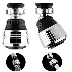 2PCS 360 Degree Swivel Faucet Aerator Deluxe Water Saving Faucet Sprayer Water Saving Bubbler Pressurized Faucet Filter Kitchen Accessories