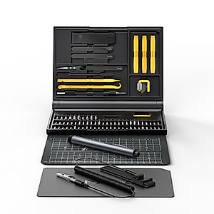 Fanttik E1 NEX Workstation Precision Electric Screwdriver Kit, 64 Magnetic Bits, 12 Types Fix Tools, 2 Torque Settings, Max. 3 N.m, Repair Tool for Phone Laptop Cameras Watch Electronics