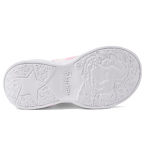 Skechers Kids Unicorn Dreams-Sherbert STA Sneaker, Hot Pink/Multi, 3 US Unisex Little Kid