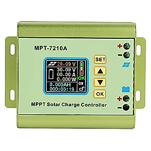 Solar Controller MPPT DC12-60v,MPT-7210A Controller LCD Display Energy Solar Panel Controller Regulator for Lithium Battery