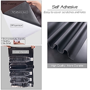 Leather Repair Patch 17X79 inch Large Self-Adhesive Leather Repair Tape, Reupholster Leather Patches for Furniture Couch Chairs Car Seat (Black, 17x79 inch)