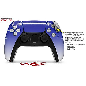 WraptorSkinz Skin Wrap compatible with Sony PS5 DualSense Controller Smooth Fades White Blue (CONTROLLER NOT INCLUDED)