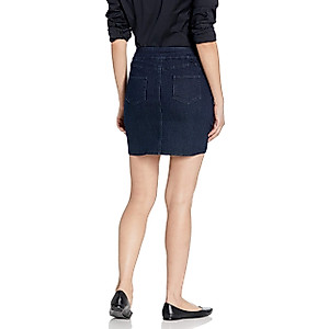 SLIM-SATION womens Wide Band Pull on Skort Shorts, Denim, 6 US