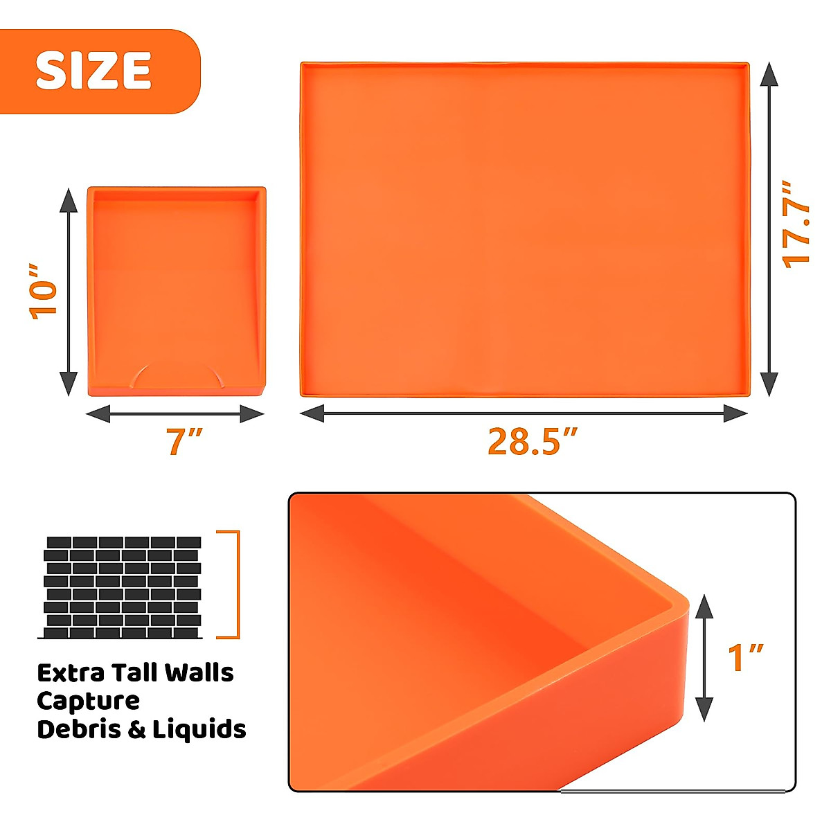 Utheer 28 Inch Silicone Griddle Mat & Spatula Mat for Blackstone Griddle, Heavy Duty Food Grade Silicone Griddle Mat, All Season Cooking Protective Griddle Grill Cover,28 Inch Blackstone griddle cover