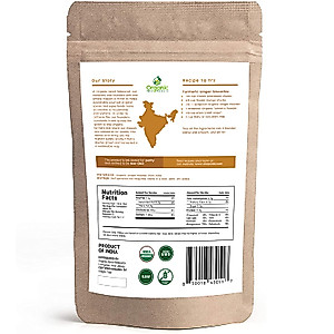 Organic Ginger Powder | 8 oz (226g) | USDA Organics and Non-GMO Verified Project Approved | Product of India | 100% Raw and Natural | Resealable Kraft Bag by SHOPOSR