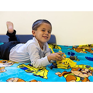 Tstars Paw Patrol Fleece Blanket Rubble Digging Plush Blankets for Toddler Kids Boys