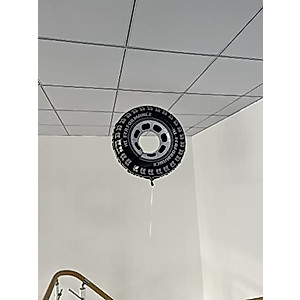 CYMYLAR 5pcs 30inch wheel balloons-race cars hot wheels birthday party decorations supplies for men. cars theme birthday party decorations.