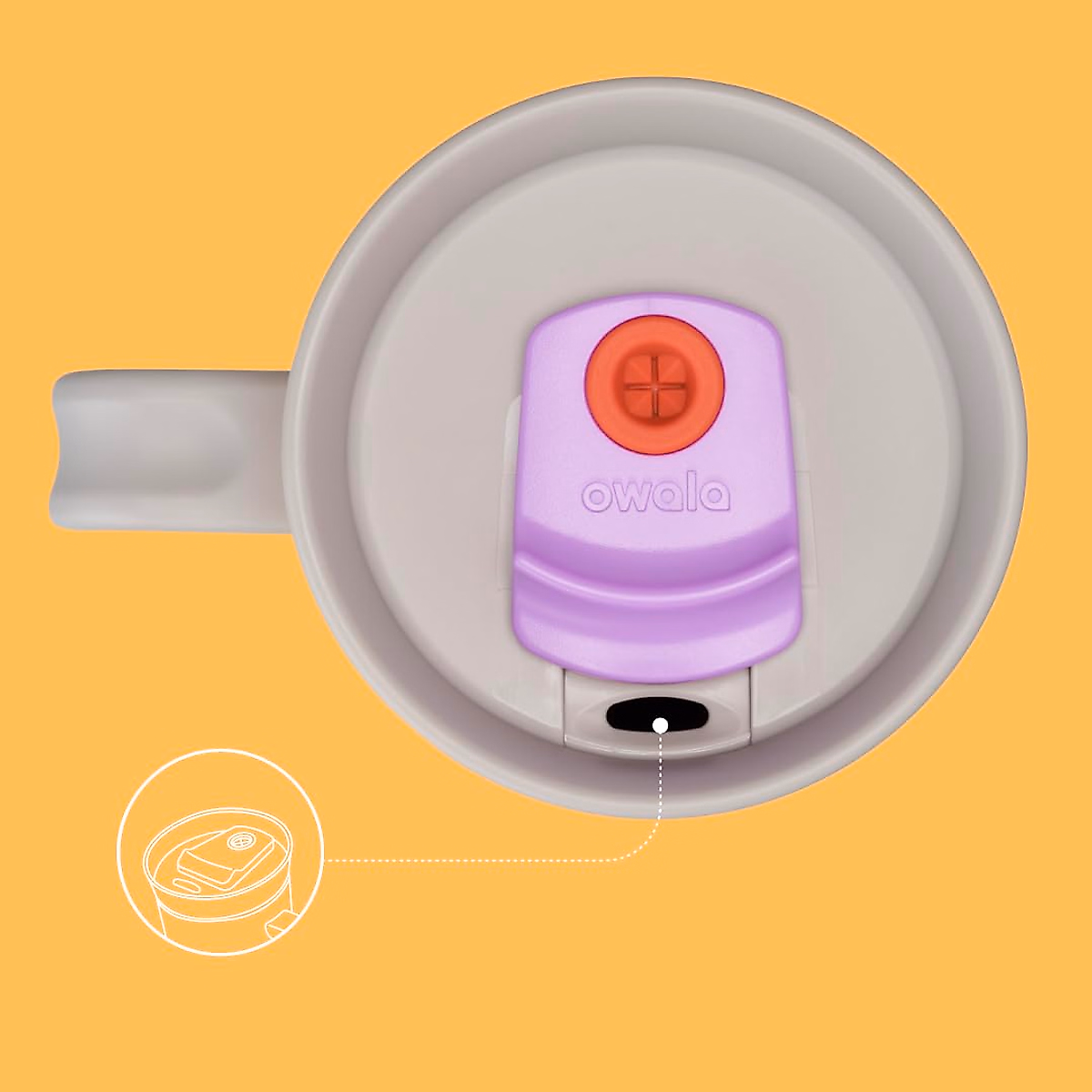 Owala Stainless Steel Triple Layer Insulated Travel Tumbler with Spill Resistant Lid, Straw, and Carry Handle, BPA Free, 40 oz, Orange (Tropical)