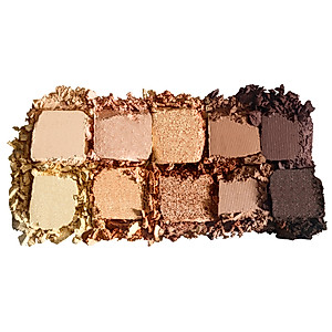 LORAC Unzipped Matte & Glitter Eyeshadow Palette, Gold | Cruelty Free, Gluten Free, Vegan
