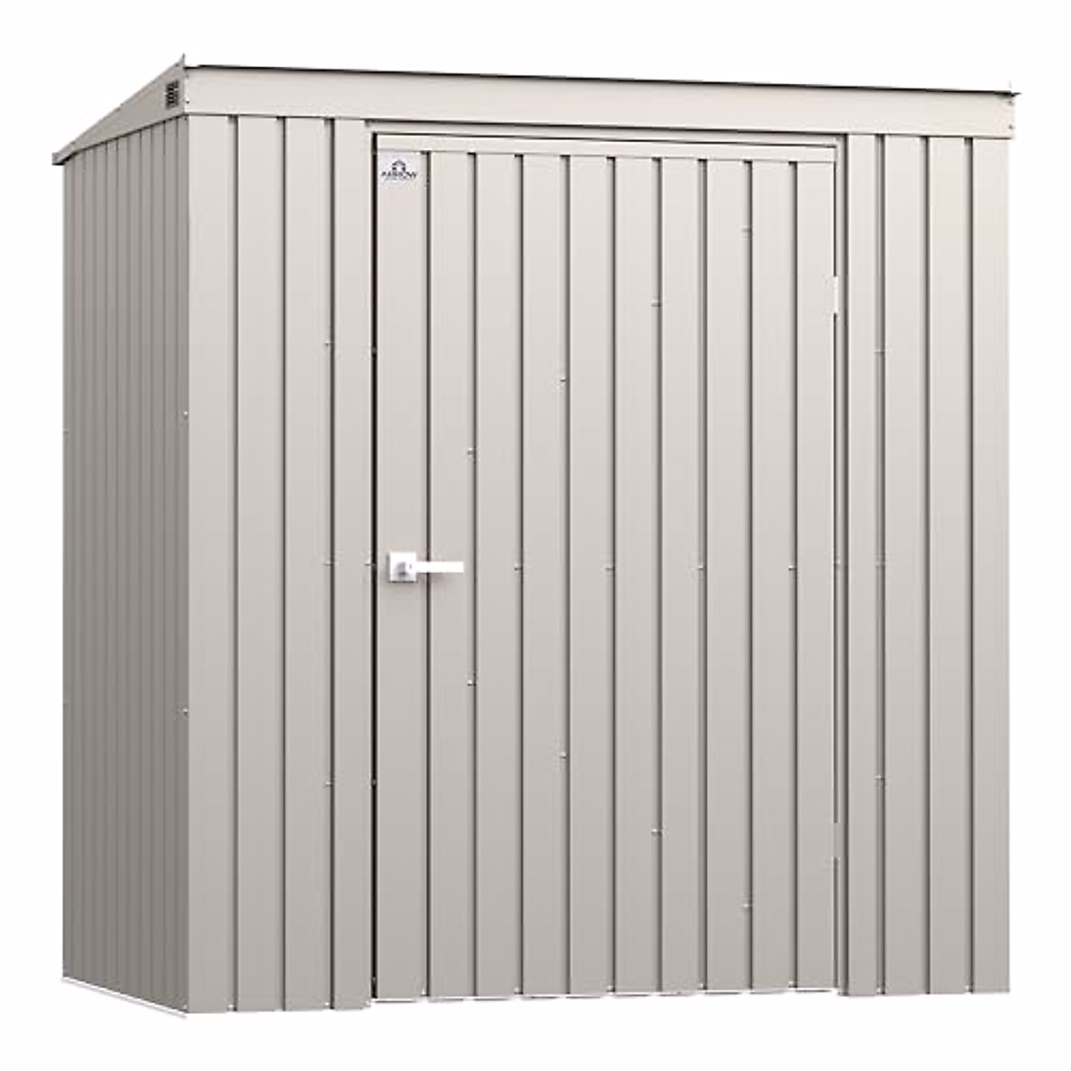 Arrow Shed Elite 6' x 4' Outdoor Lockable Steel Storage Shed Building with Pent Roof, Cool Grey