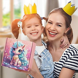 Homabachyco Unicorn Gifts for Girls, Christmas Birthday Gift Box for Age 4 5 6 7 8 9 10 11 12 Years Old Girl, Teen Girls Toys Basket Present Ideas