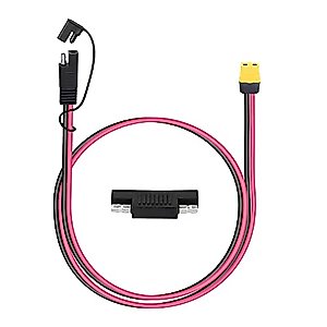 CERRXIAN 3.2ft 12AWG XT60 to SAE Cable, XT60 Female to SAE Solar Extension Power Cable with SAE Connector for Solar Panel,Lipo Battery,Portable Power Station,Solar Generator