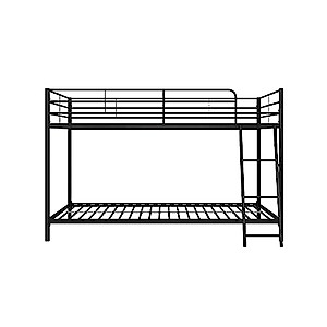 DHP Junior Twin, Low Bed for Kids, Black Bunk -77.5"L x 51"W x 49.5"H