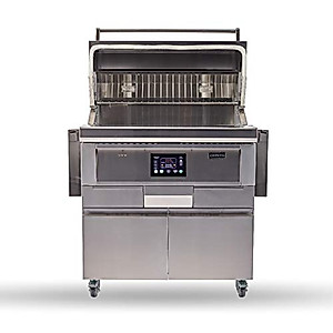 Coyote 36 Inch Freestanding Pellet Grill on Cart, Stainless Steel, Intuitive Digital Touch Control - C1P36-FS
