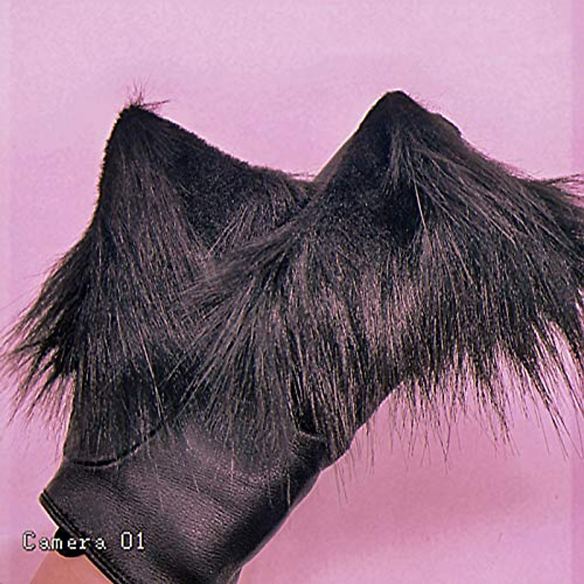 tyoungg Faux Fur Cat Kitten Clip on Ears Headband For Cosplay Kitten Play Comicon Cosplay Petplay (black kitten ears)