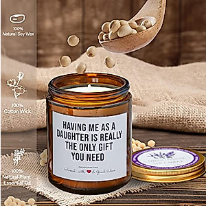 PIDELIGHT Nice Stuff for Mom Candle - Funny Thank You Mom Candle, Father Day Gifts from Daughter Candle, Mothers Day Gifts from Adopted Daughter, Best Mom Ever Candle from Daughter